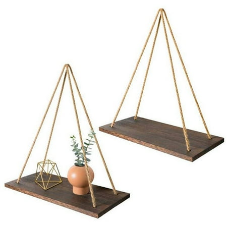 Wall Decoration Sling Rack Flower Pot Storage Shelf Wall Hanging Wood ...