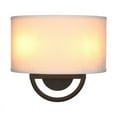 Pathson Light E26 Socket Fabric Wall Lamp with Semi-Circle White Shade ...
