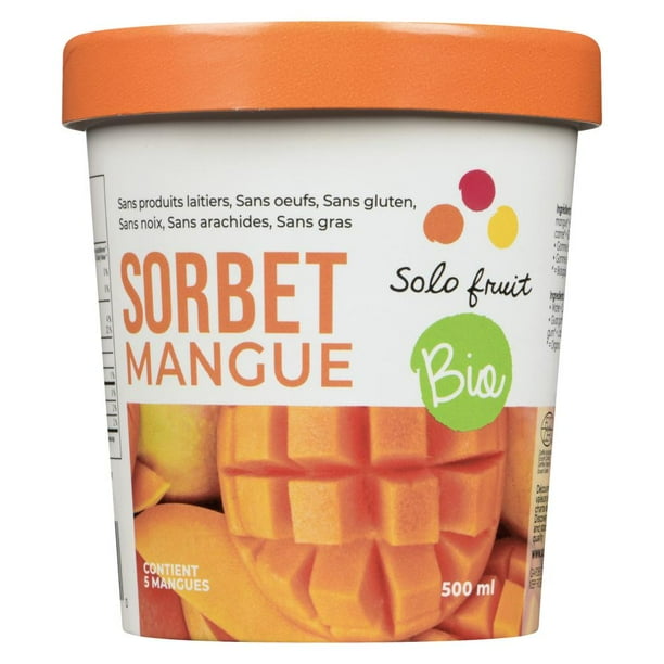 Solo Fruit Organic Mango Sorbet, Volume 500ml - Walmart.ca