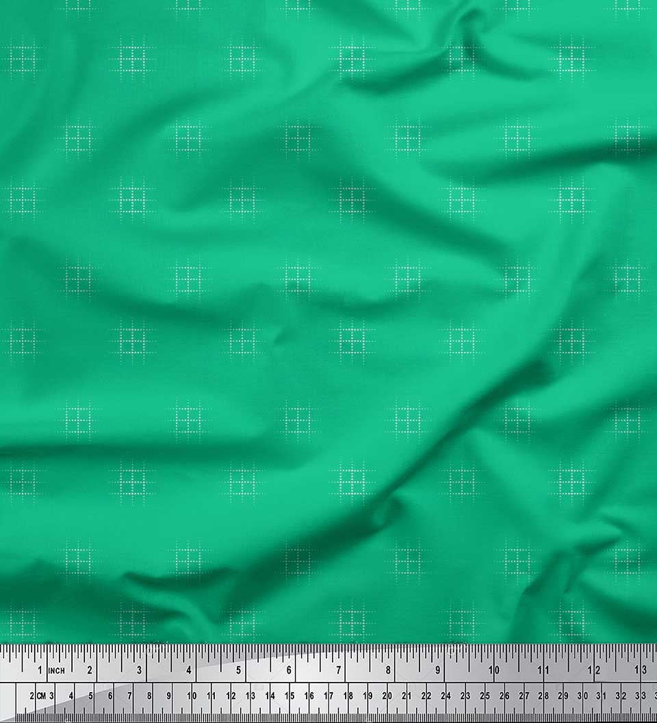 Soimoi Velvet Fabric Dotted Check Small Print Fabric by The Yard 58 ...