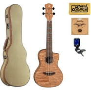 Luna Dolphin Cutaway Maple Top Concert Body Ukulele - Translucent Blue ...