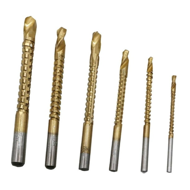 Set Of 6 Pieces Ti Step Drill Bit Woodworking Metal Cutting HSS ...