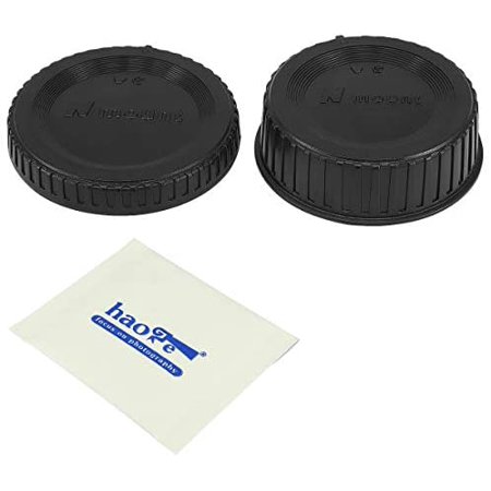 Haoge Camera Body Cap and Rear Lens Cap Cover Kit for Nikon F Mount ...