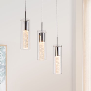 Artika Dining Room Glass Hanging Bubble Flow Spiral Pendant Light ...