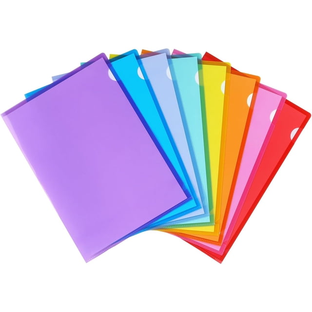 16 Pack Clear Plastic Folders Sleeves, Plastic Sleeves for Documents ...