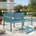 Hommoo Weather-Resistant 2-Person Outdoor Patio Loveseat Bench with ...