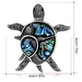 Brooch 2 Stone Figural Brooch Blue Pin Animal Turtle Tortoise Glass ...