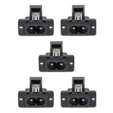 C8 Panel Mount Plug Adapter 250V AC 2.5A 2 Pins IEC Inlet Module ...