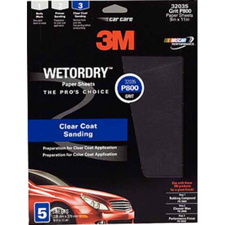 3M 400 GRIT Wet or Dry Black Sandpaper 9" x 11" Sanding Sheet 5 in a ...