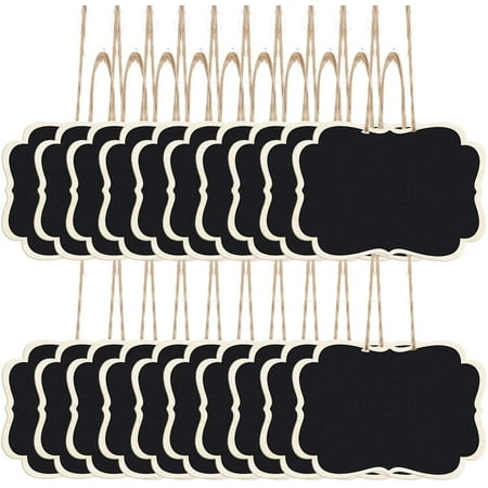 IGUOHAO Pack of 40 Mini Hanging Erasable Chalkboards- 2.5 × 3.5 ...