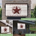 Country Star Waterproof Outdoor TV Cover, Dark Red Stars Berry Brown ...