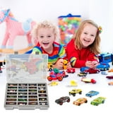 Transparent Toy Cars Storage Case with 4 Sizes of Slots, Portable ...