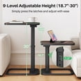 Espresso Standard TV Tray Table, Adjustable Height, For Eating Working ...