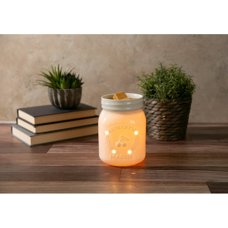 IllumiScents Ceramic Wax Melt Warmer Mason Jar Electric Wax Warmer for Scented Wax Melts Walmart