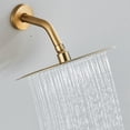 "Brushed Gold Bathroom Shower Head Combo Set System with Brass Valve, 8 ...