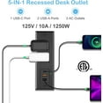 Recessed Power Strip with 20W C Port, A Port Desk Outlet, Furniture ...