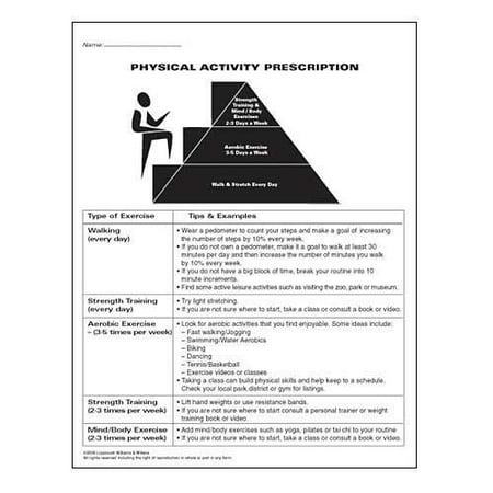 Physical Activity Prescription Pad (Set of 2) - Anatomical - Walmart.com
