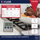 Taylor Digital Wired Probe Programmable Meat Thermometer with Timer ...