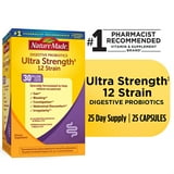 Nature Made Probiotics, Ultra Strength, Multi-Strain 12, 30 Billion ...