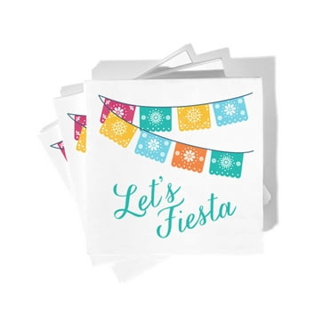 Fiesta Party Beverage Napkins / 48 Colorful Cocktail Napkins / 4 ...