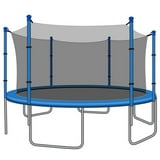 SkyBound Round Trampoline Net with 6 Straight Enclosure Poles for 12 ...