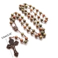 Catholic Round Beads Rosary Necklace Pendant Jewelry First Communion ...