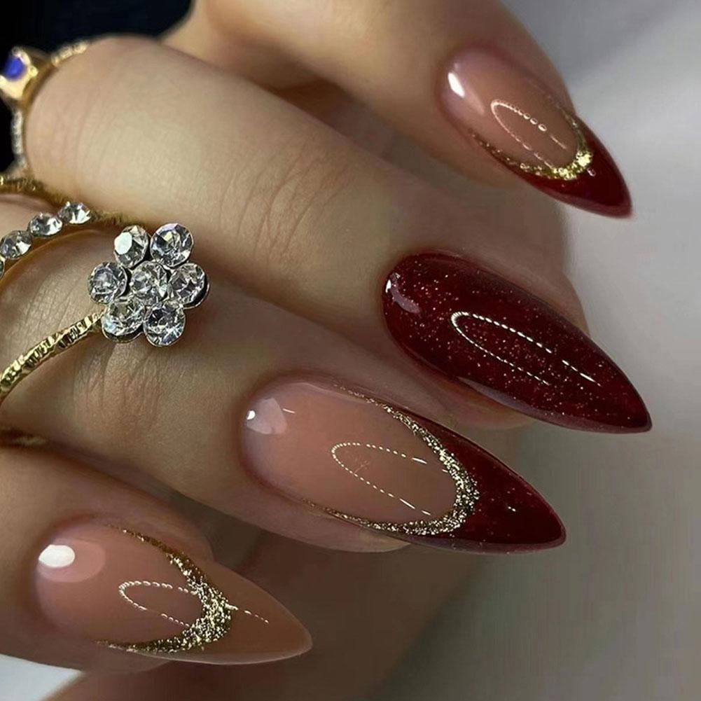 Click here for Hanmotu Red False Nails 8 Styles High Quality Easy... prices