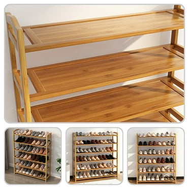 BirdRock Home Free Standing Bamboo Shoe Rack - 4 Tier - Wood - Walmart.com