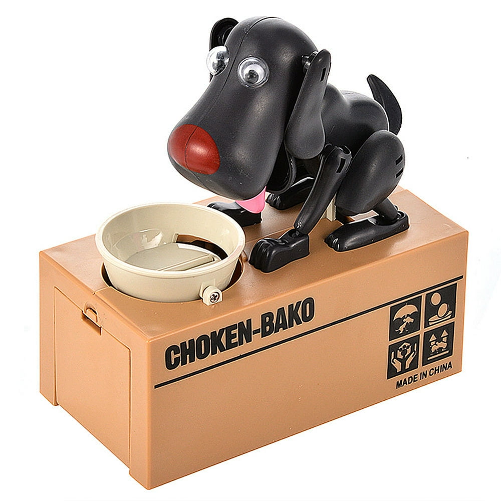 Cute Choken Bako Hungry Dog Eating Automatic Coin Piggy Bank Money Box ...