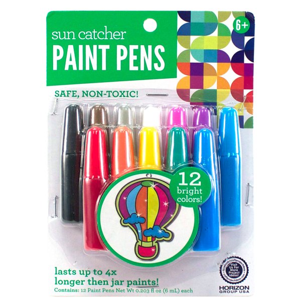 Go Create Rainbow Suncatcher Paint Pens, 12 Bright Colors - Walmart.com