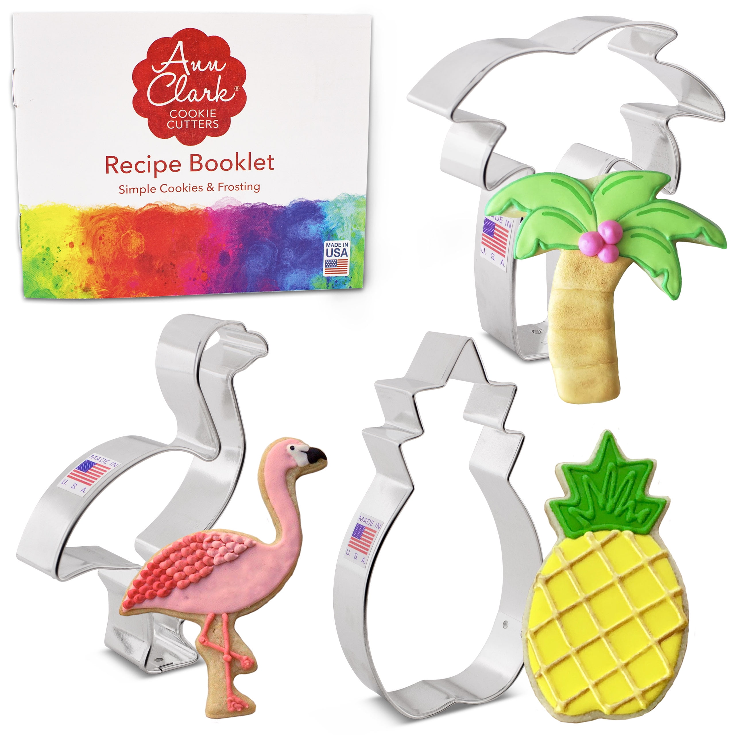 Ann Clark Tropical Hawaiian Cookie Cutter Set, 3-Piece, Made in USA ...