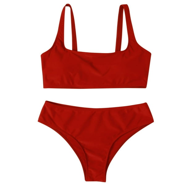 Bikinis For Women Striped Push Up High Cut Hight Waist Halter Bikini
