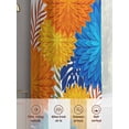 Dahlias Bloom Sheer Curtains 54 inches Long, Modern Exotic Minimalist ...