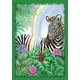 Toland Home Garden Rainbow Stripe Zebra Zebra Flag Double Sided 28x40 ...