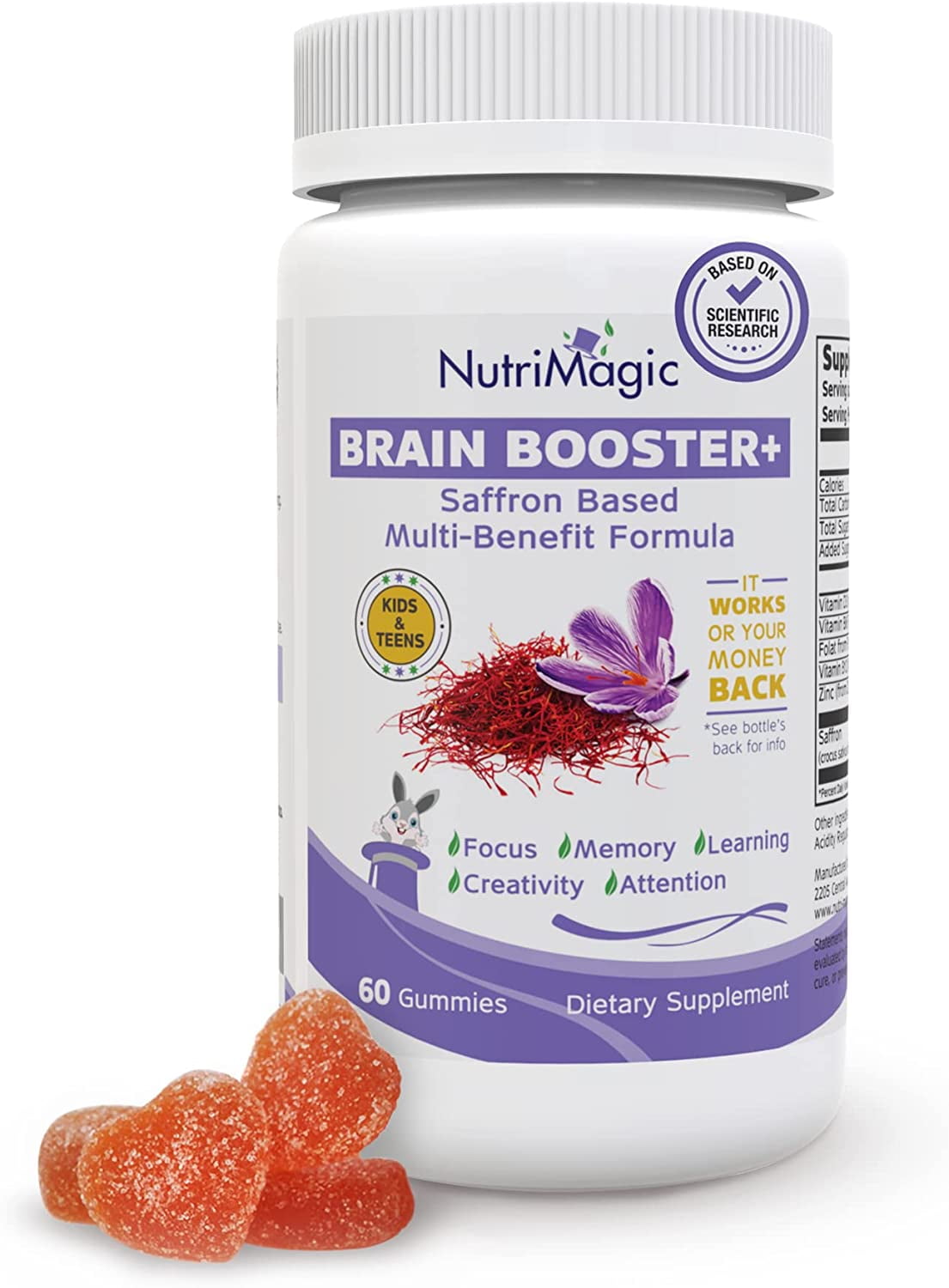 NutriMagic KIDS Brain Booster+ Focus, Attention Saffron-Based Brain ...