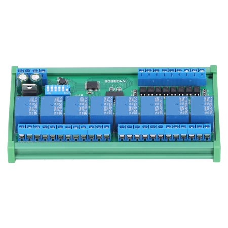 FAGINEY DIN Rail Box,Rail Box Relay 8 Input 8 Output Module DIN35 PLC Expansion Board With Shell ...