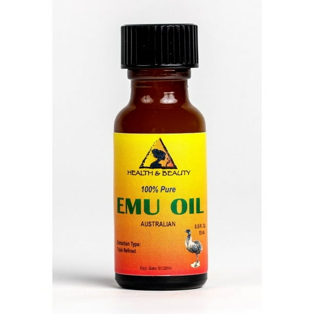 EMU OIL AUSTRALIAN ORGANIC TRIPLE REFINED 100% PURE 0.5 OZ in GLASS ...