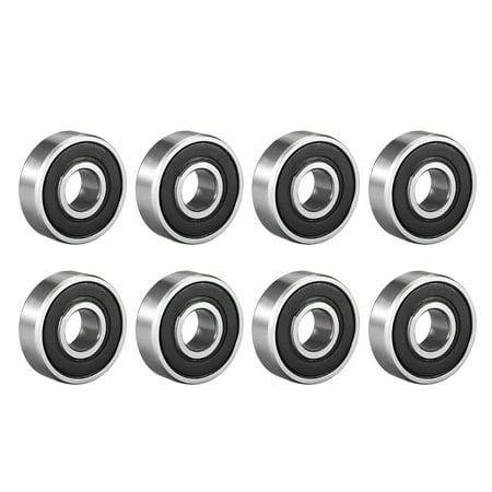 Deep Groove Ball Bearing 608-2RS Double Sealed, 8mm x 22mm x 7mm High Carbon Steel Z1 Bearings ...