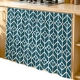 Abstract Leaf Cabinet Curtains 35" W x 35" L Art Abstract Geometric ...
