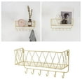 Metal Wall Mount Key and Mail Rack, 6-Hook Organizer for Kitchen ...