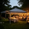 10X20FT Pop Up Canopy Tent, 3x6m One Push Setup Sun Shelter with Slant ...