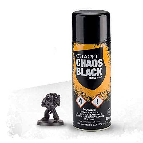 Games Workshop, Chaos Black Primer Spray, 9.9oz, Model Paint - Walmart.com