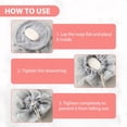 COM1950s Bar Soap Loofah Pouch, Exfoliating Shower Mesh Ball, 2 in 1 ...
