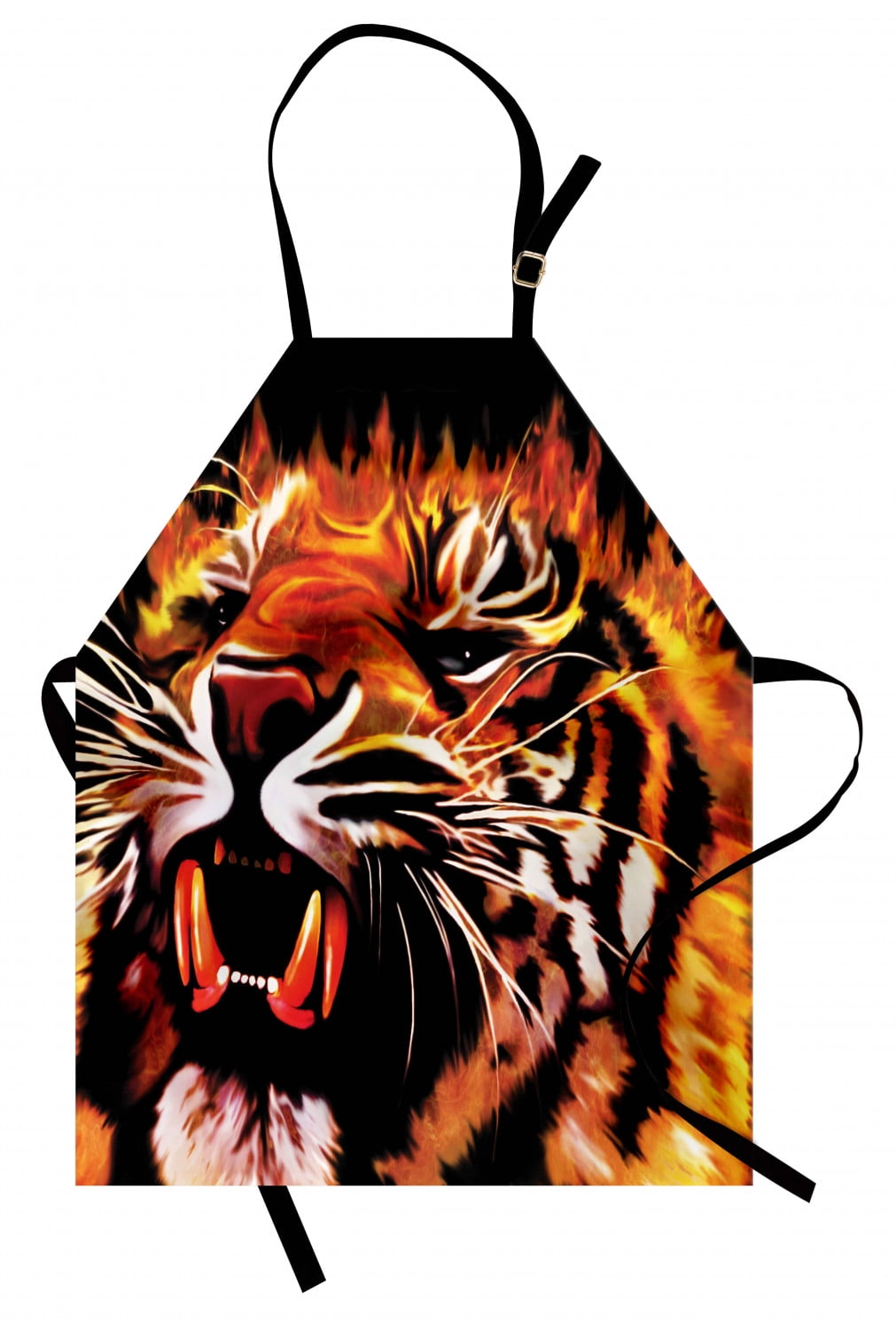 Safari Apron Fire Power Tiger Flames Hunter Forest King Beast Stripes ...