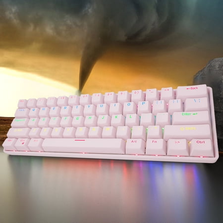 Peggybuy Wired Keyboard RGB Mechanical Compact Keyboard Hot Swappable ...