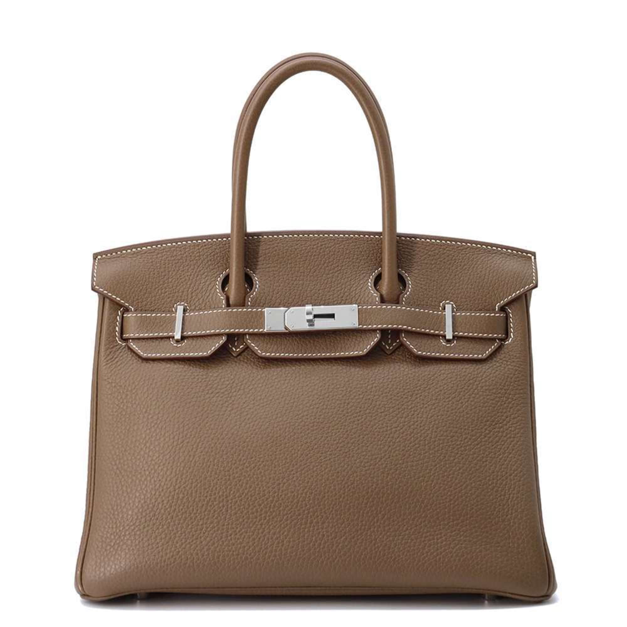 Pre-Owned Hermes Birkin 30 Etoupe Togo Y Stamp HERMES Handbag (Good ...