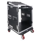 Sound Town 14U PA DJ Rack/Road Case with 11U Slant Mixer Top, 20 ...