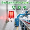 Industrial LED Rotating Warning Light, AC110V-120V Red Strobe Light for ...