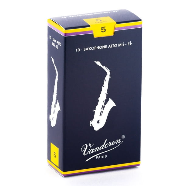 Vandoren Alto Sax Traditional Reeds Strength #5; Box of 10 - Walmart.com