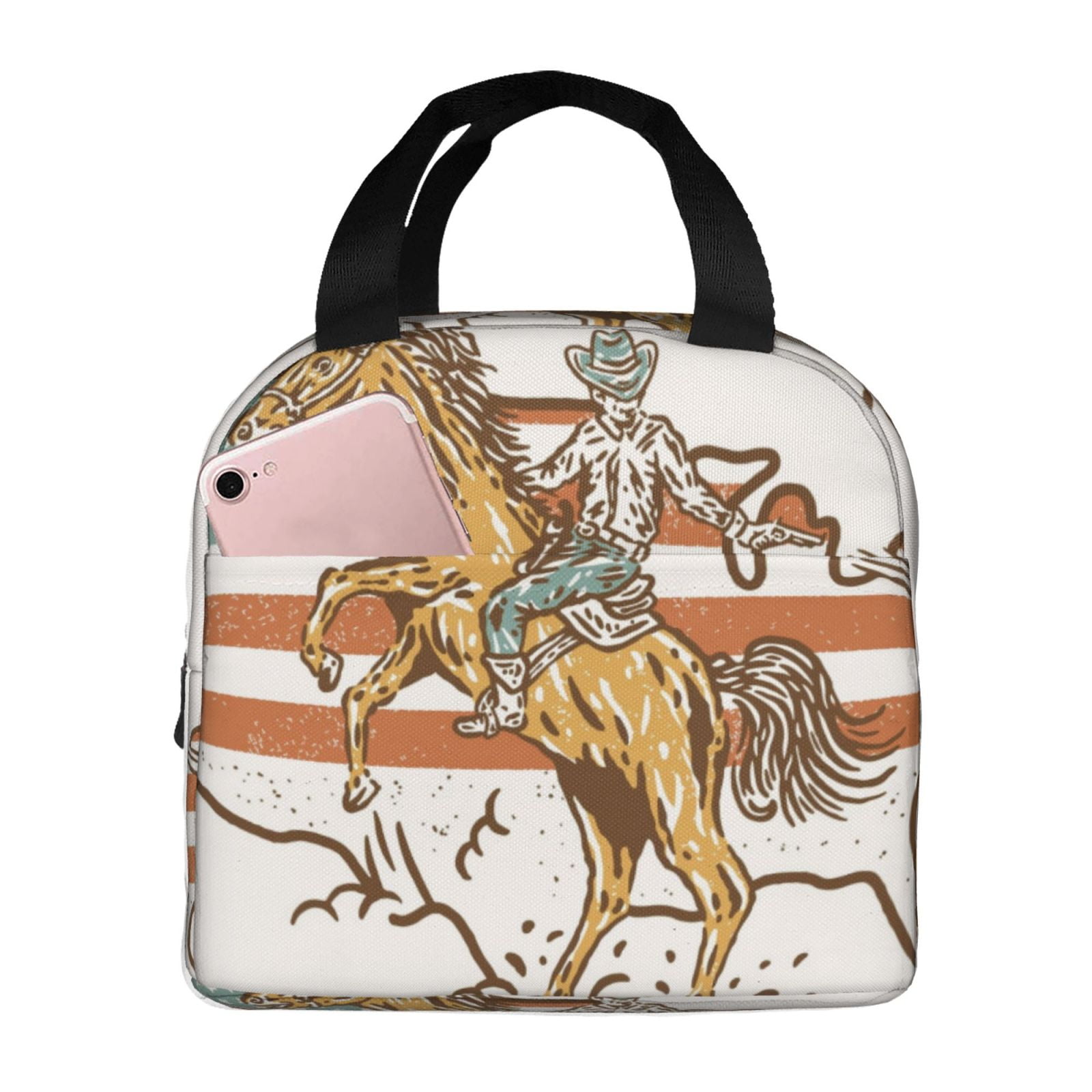 Easygdp Vintage Wild West Cowboy Bolsa Térmica Premium - Tela Oxford ...